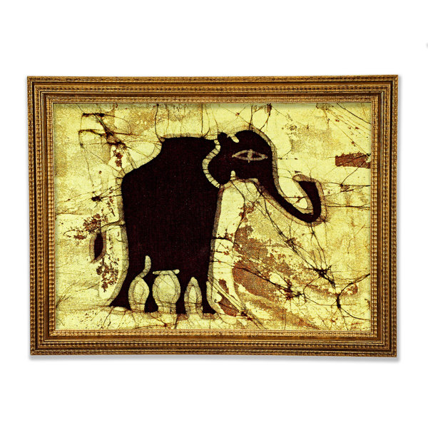 BohoLiving Tribal Elefant Braun Gerahmter Druck | Wayfair.de